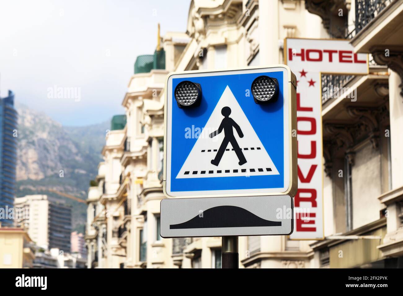 Monaco road sign hi-res stock photography and images - Alamy