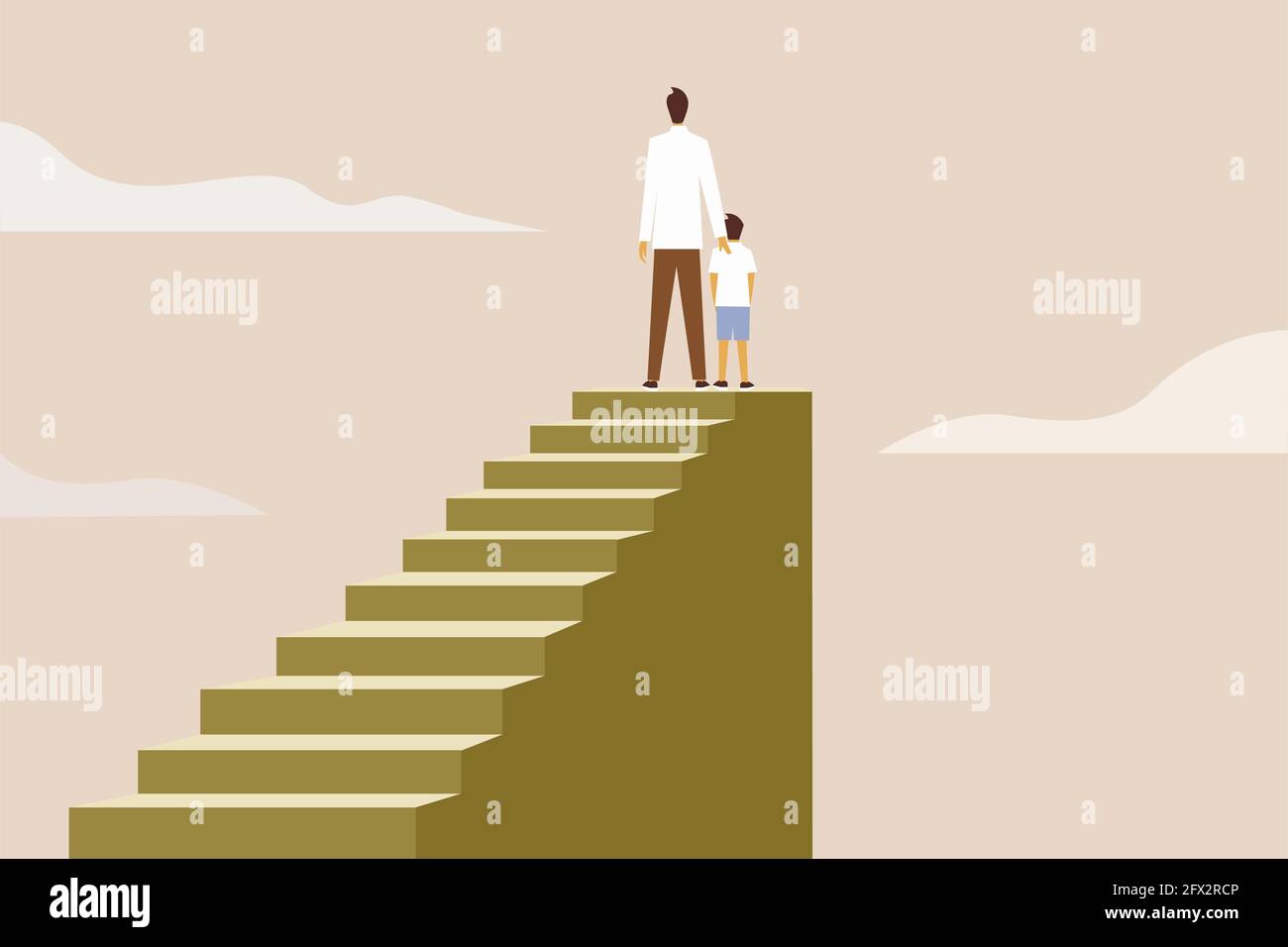 Boy on a stairs Stock Vector Images - Alamy