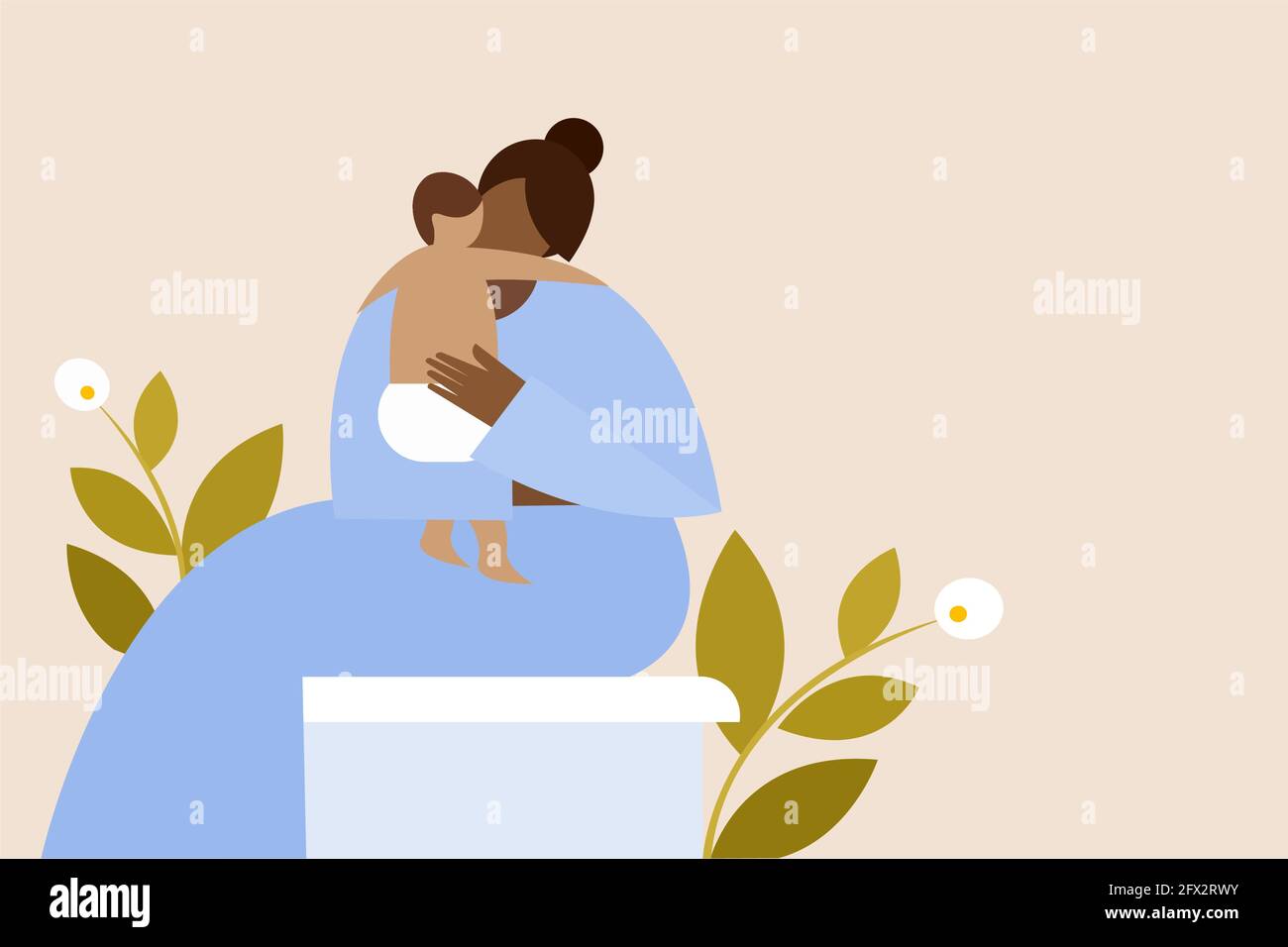 Adult woman holding dark Stock Vector Images - Alamy