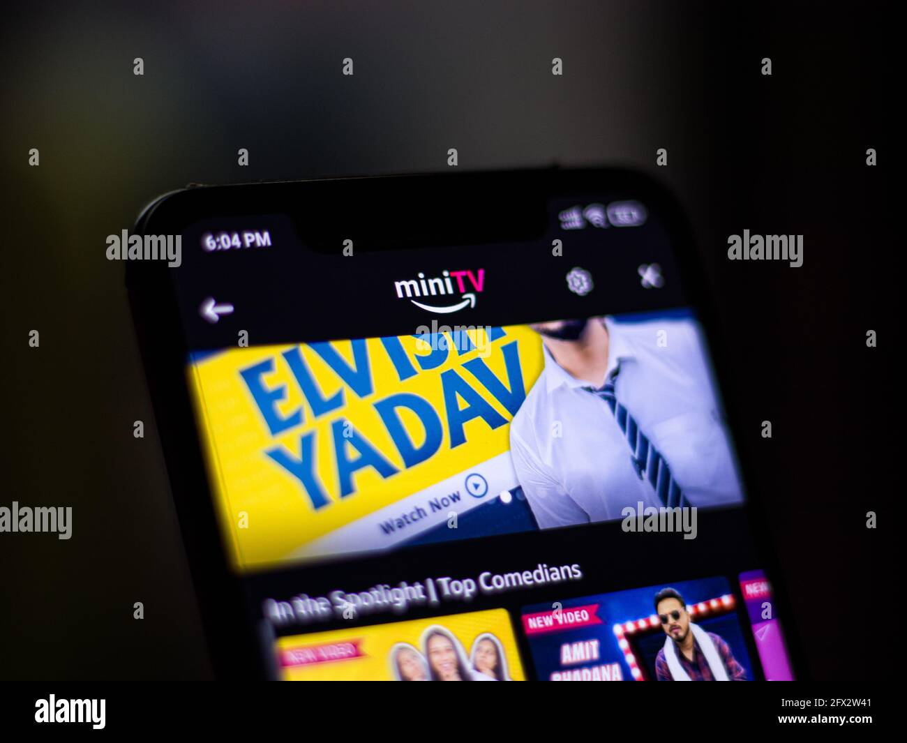Assam, india - May 18, 2021 : Amazon mini TV logo on phone screen stock ...