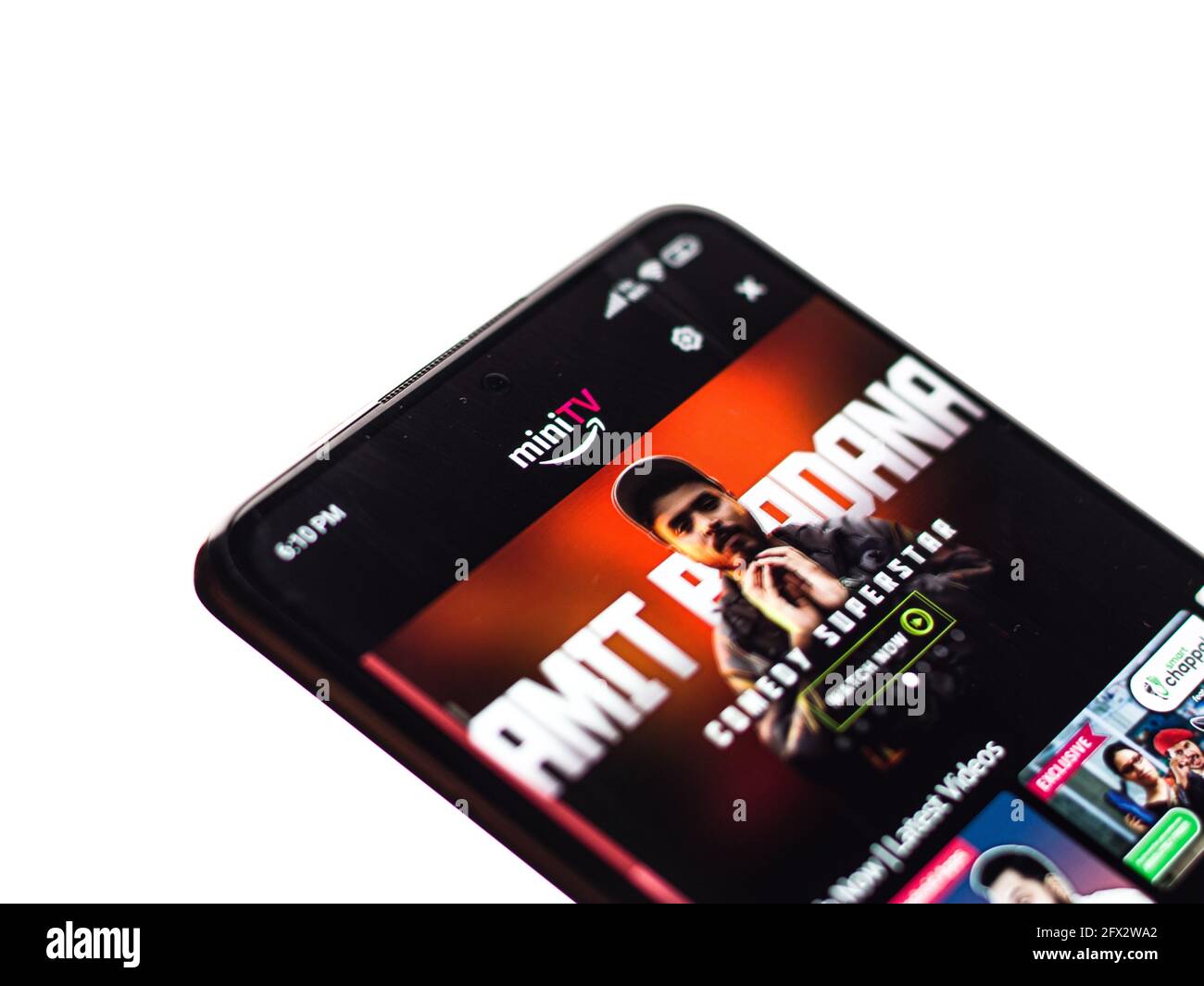 Assam, india - May 18, 2021 : Amazon mini TV logo on phone screen stock ...