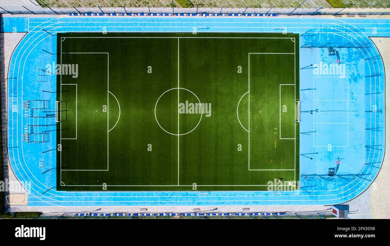 Soccer field or football field pattern and texture background. Sport ...