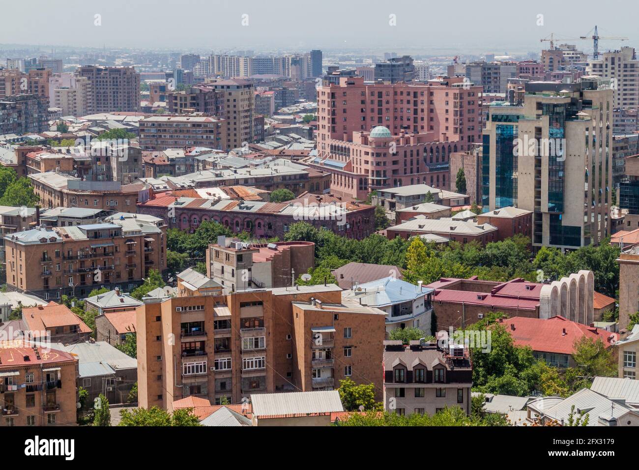 Skyline of Yerevan from the Cascade complex, Armenia Stock Photo - Alamy