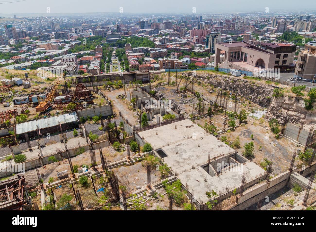 Abandoned construction site at the top of the Cascade complex in ...