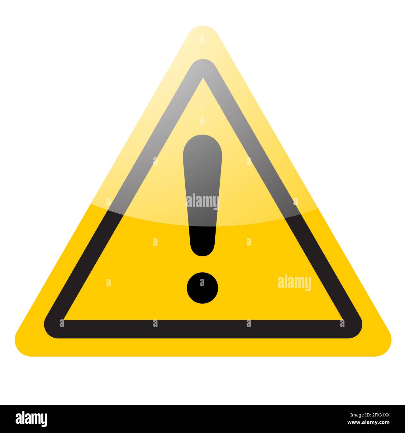 Yellow warning sign. Danger symbol icon. Vector illustration Stock ...