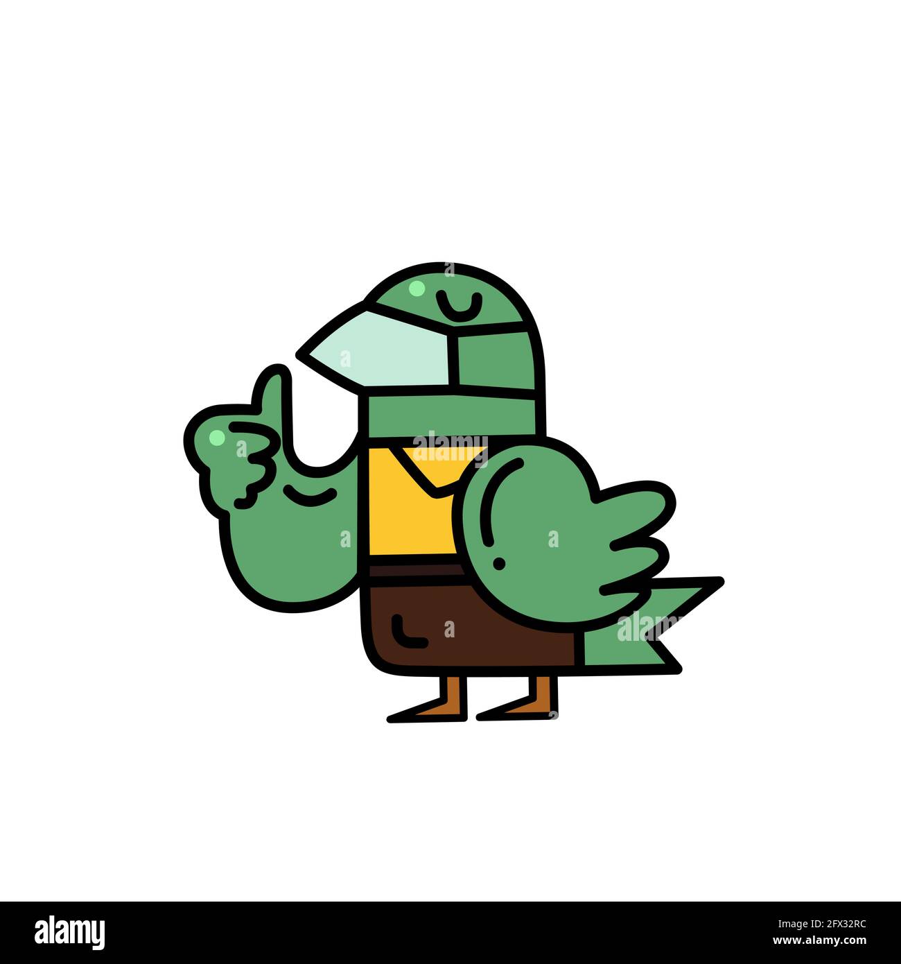 A cute parrot wearing sanitary mask prevent coronavirus, flu, dust ...