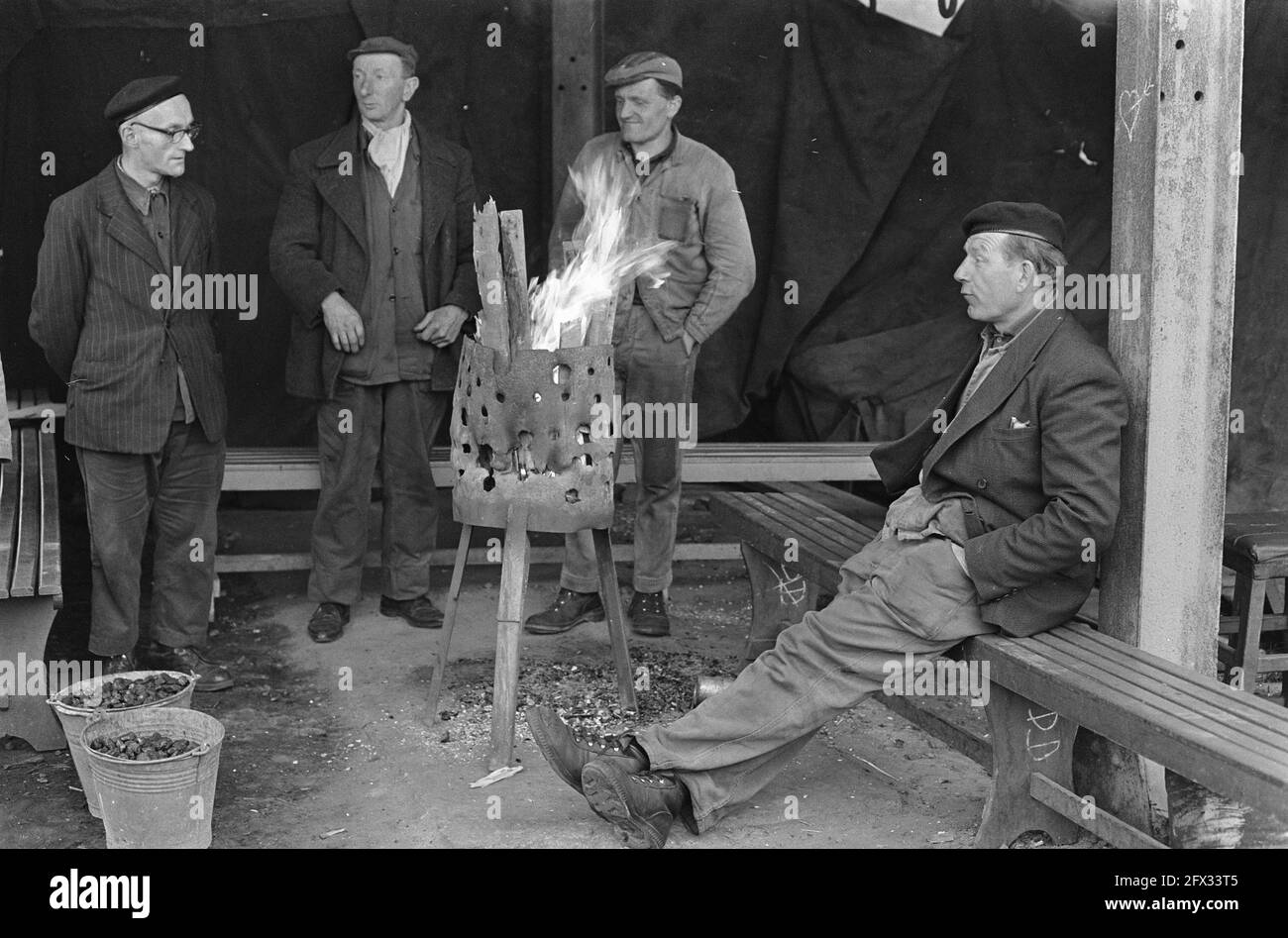Factory night workers Black and White Stock Photos & Images - Alamy