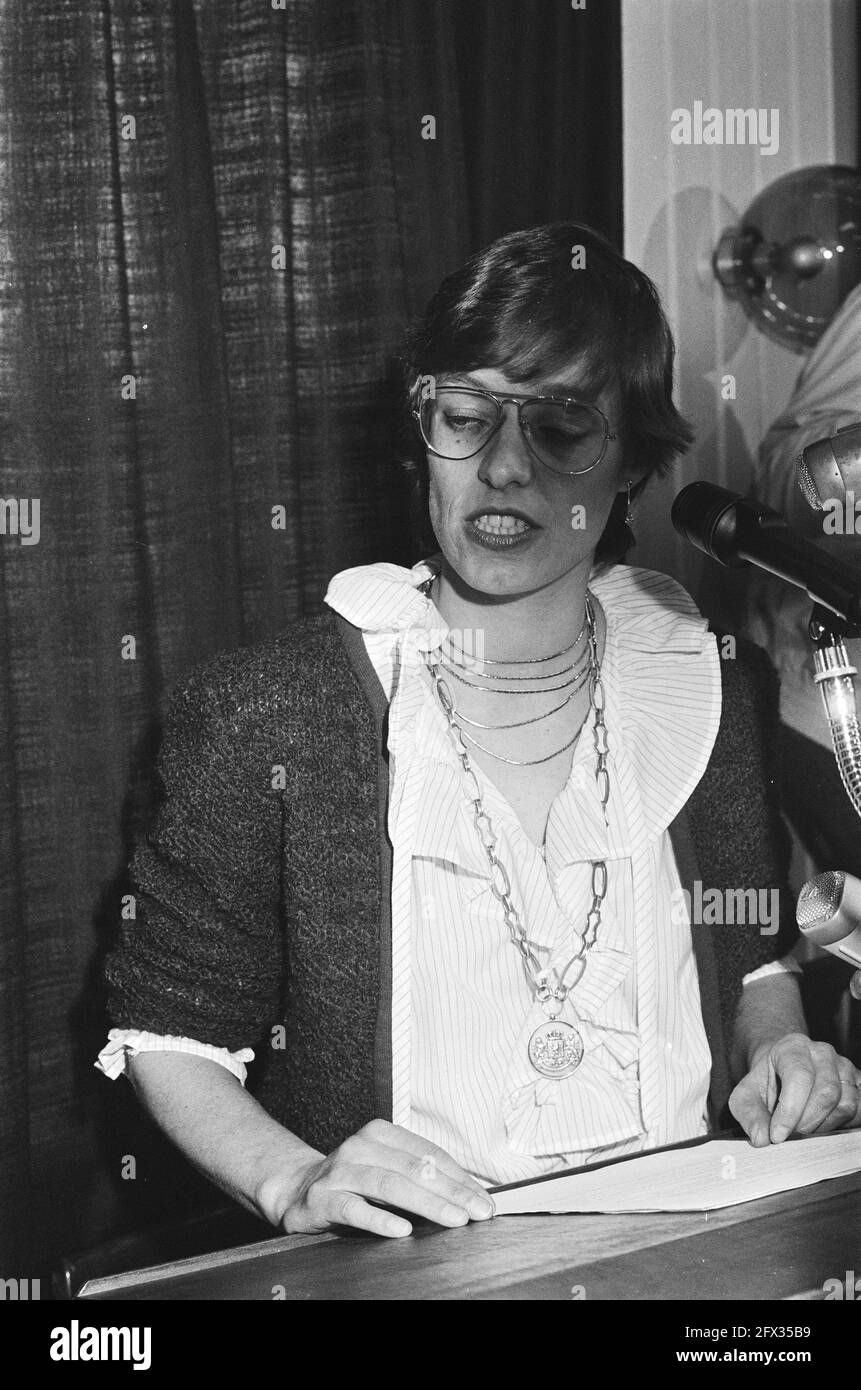 Mrs. H. Jagersma is installed as the first communist mayor in the ...