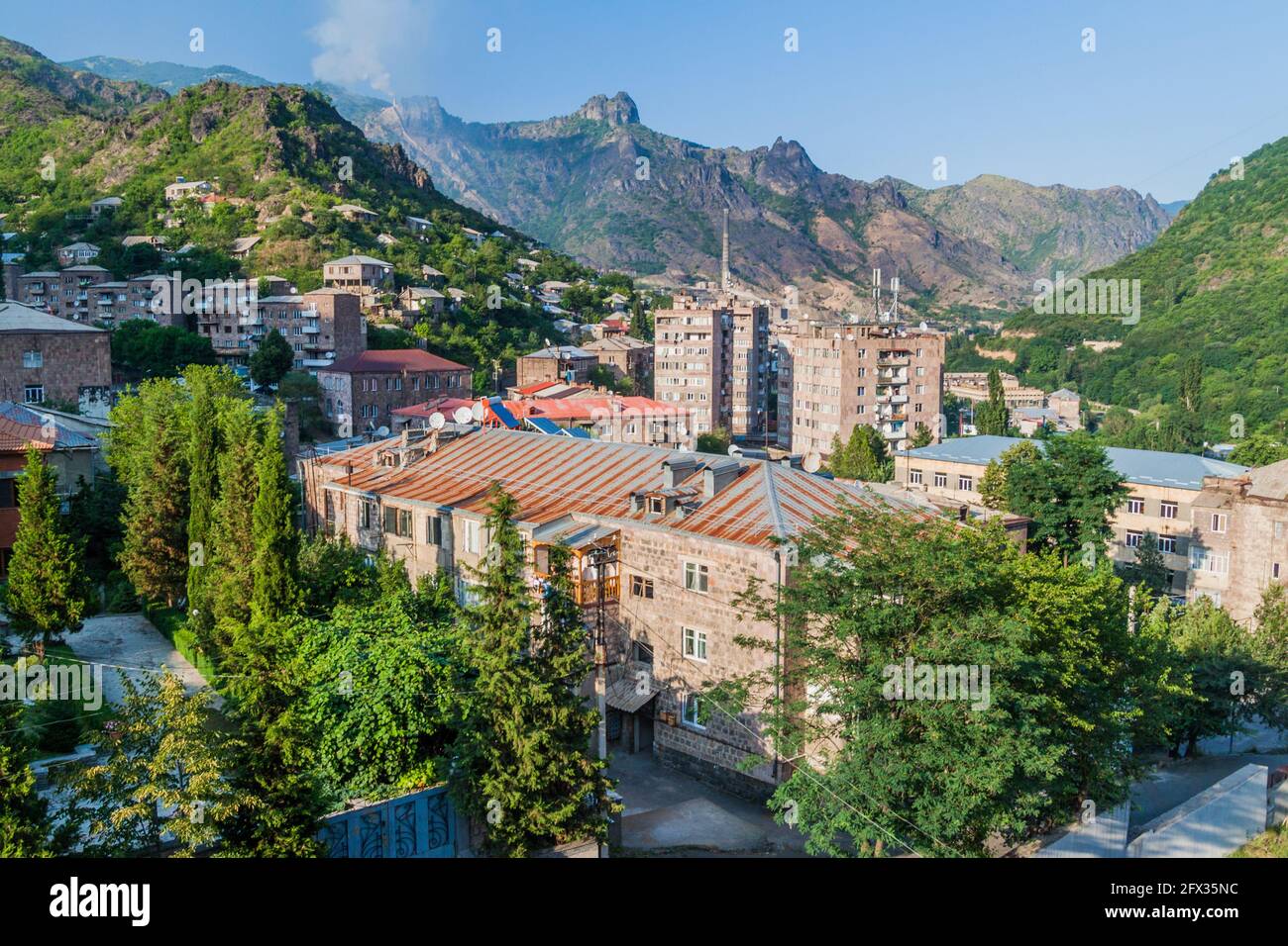 Aerial view of Alaverdi town in Armenia Stock Photo - Alamy