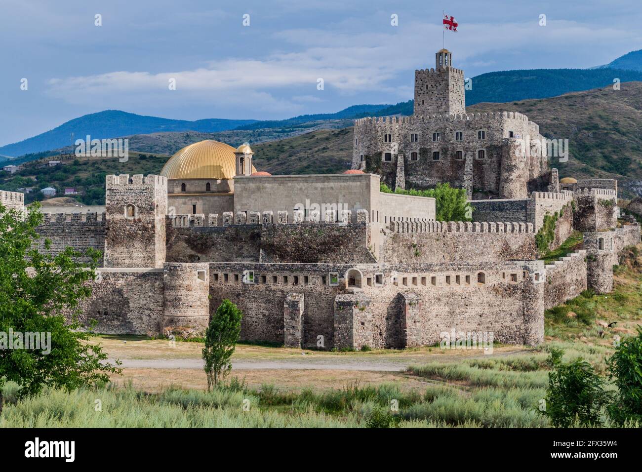 Rabati Castle fortress with Ahmadiyya Mosque in Akhaltsikhe town ...