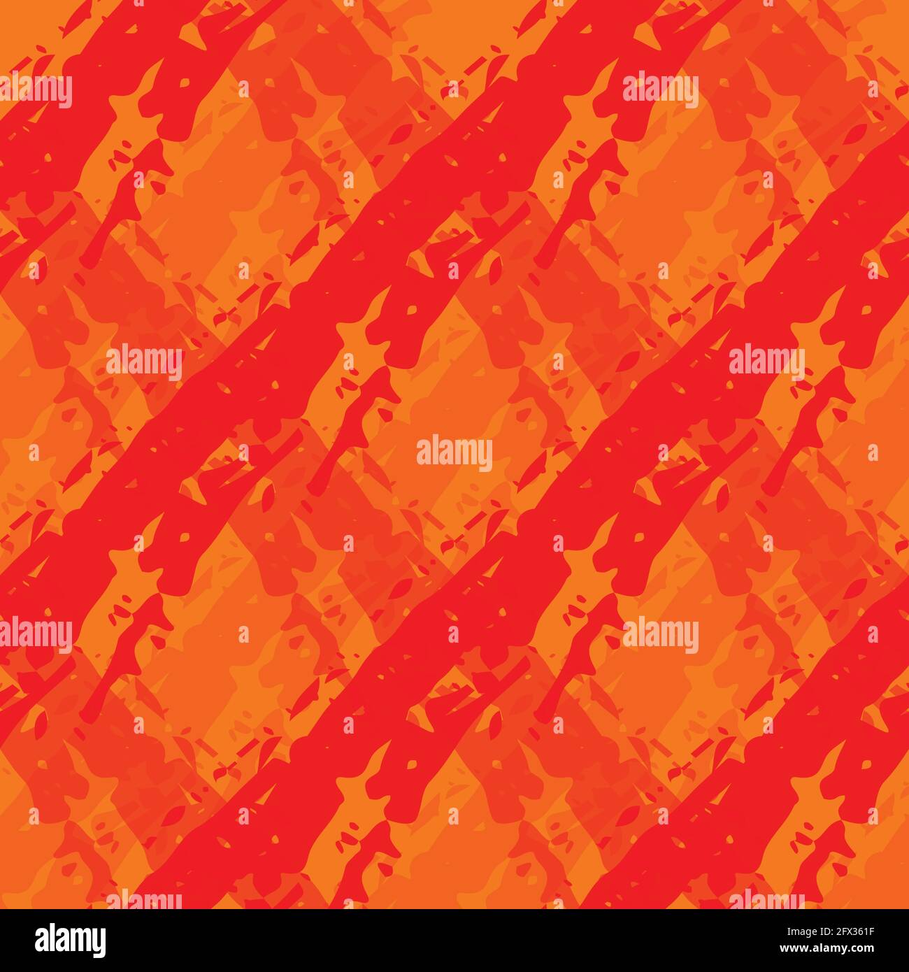 Vector diamond flame effect seamless pattern background. Painterly ...