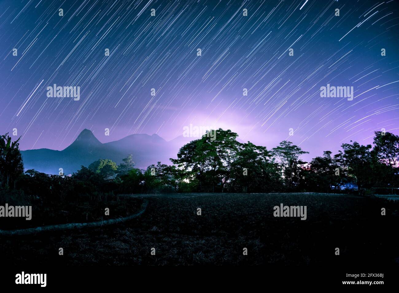 May 25, 2021, Xingyi, China: Time exposure of Wanfeng Forest in Guizhou ...