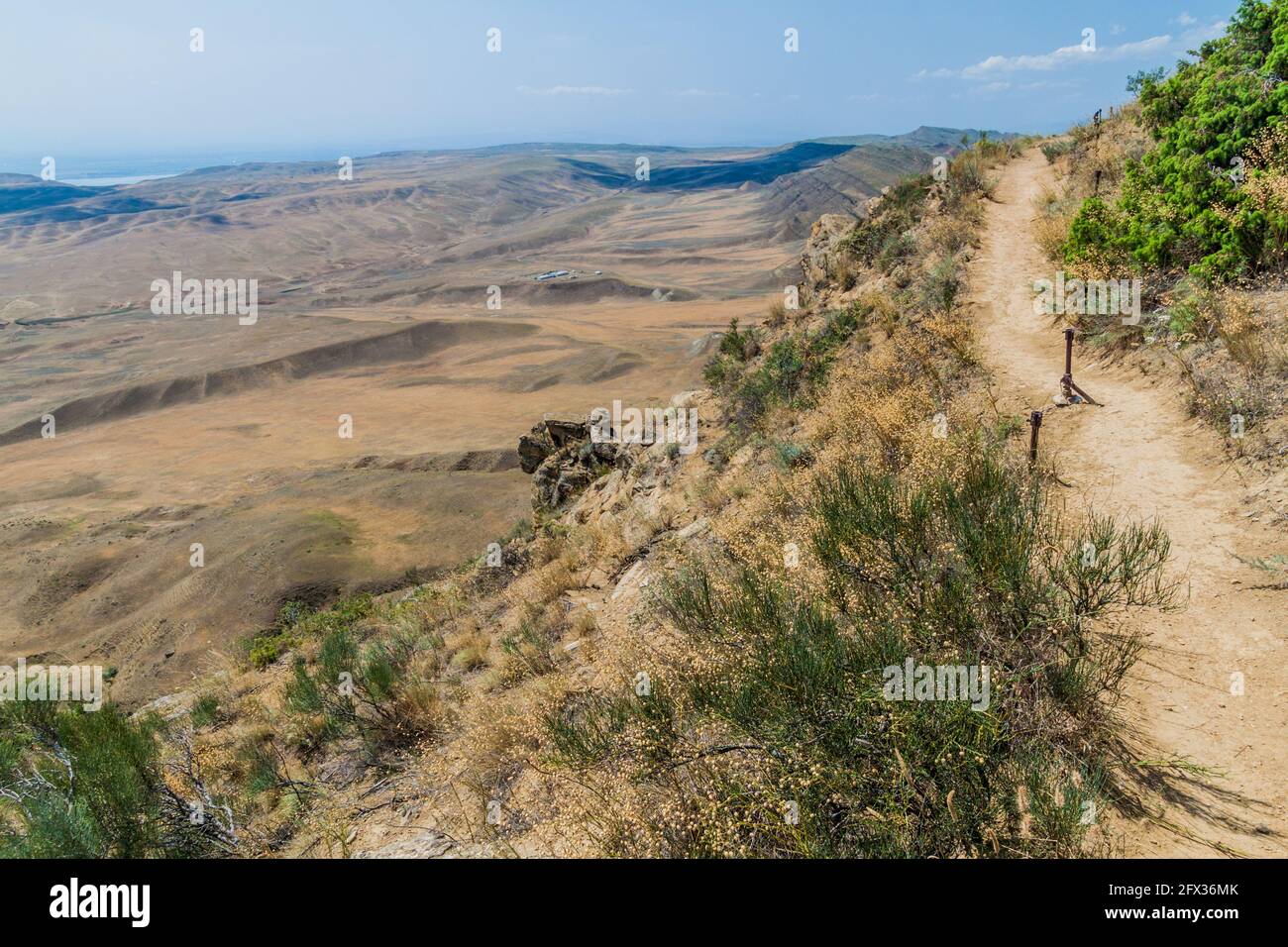 Trail around Udabno cave monastery at Davit Gareja monastic complex in ...