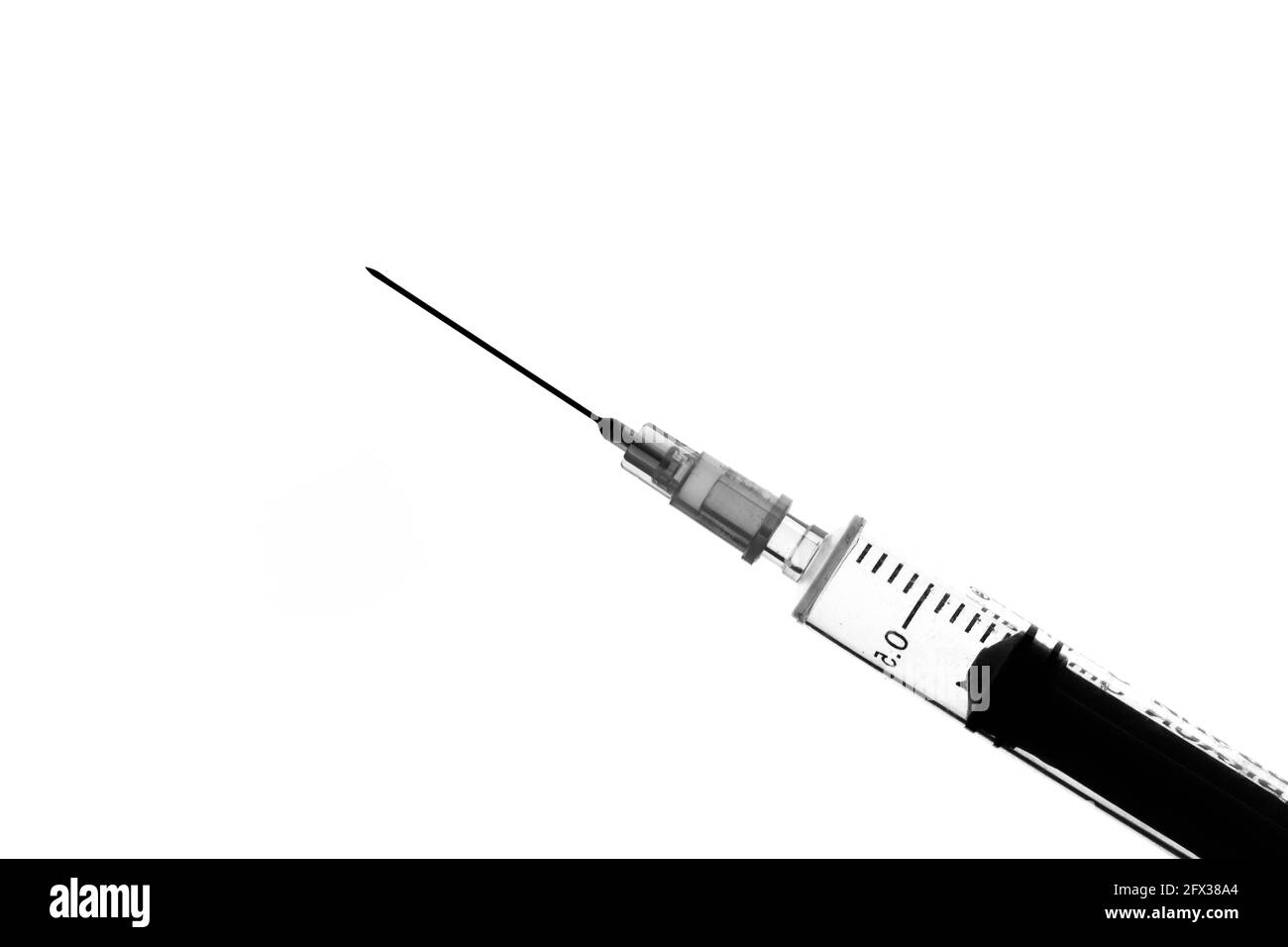 Plastic Syringe isolated stock image on texture background Stock Photo ...