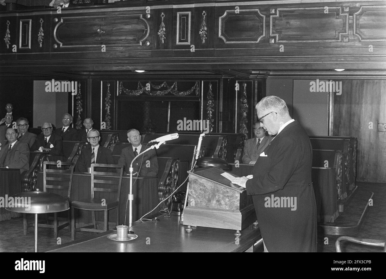 Minister geertsema officially closes states general hi-res stock ...