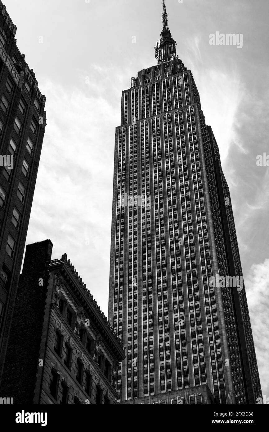 View of the Empire State Building from 34th Street in New York City ...