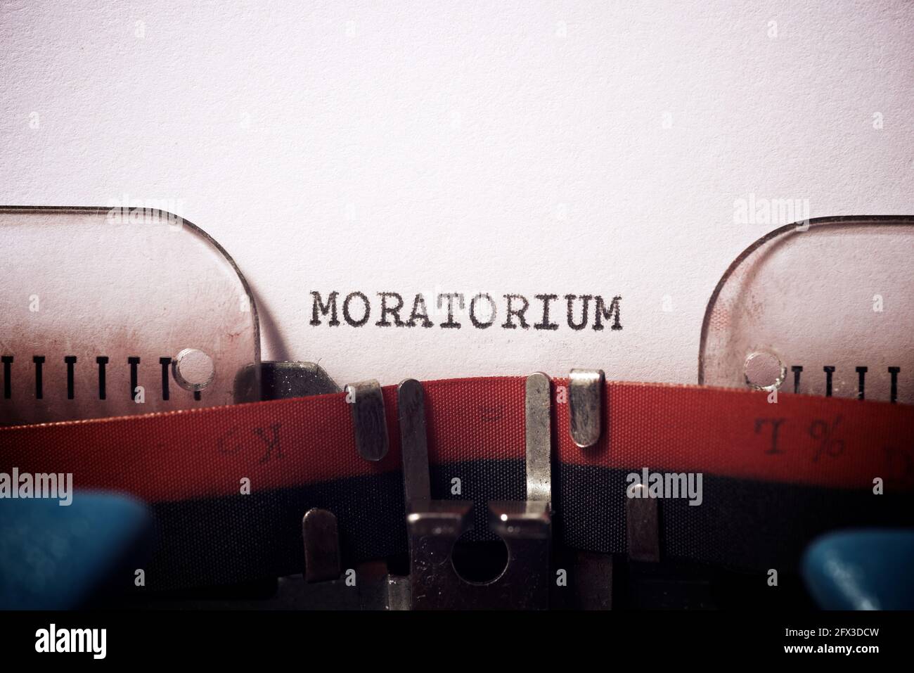 Moratorium word written with a typewriter Stock Photo - Alamy