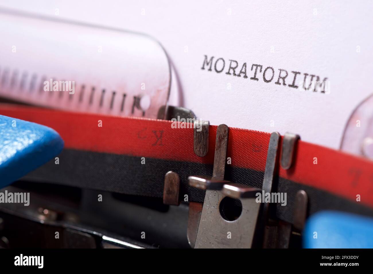 Moratorium word written with a typewriter Stock Photo - Alamy