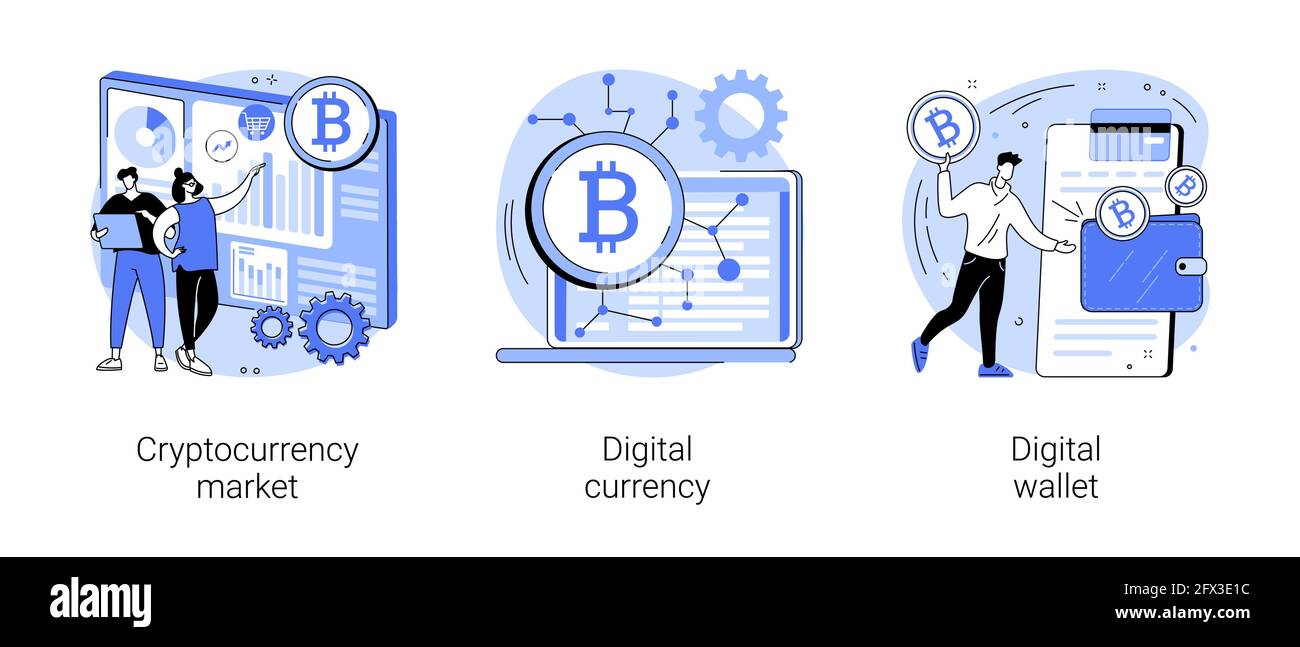 Digital money abstract concept vector illustrations Stock Vector Image ...