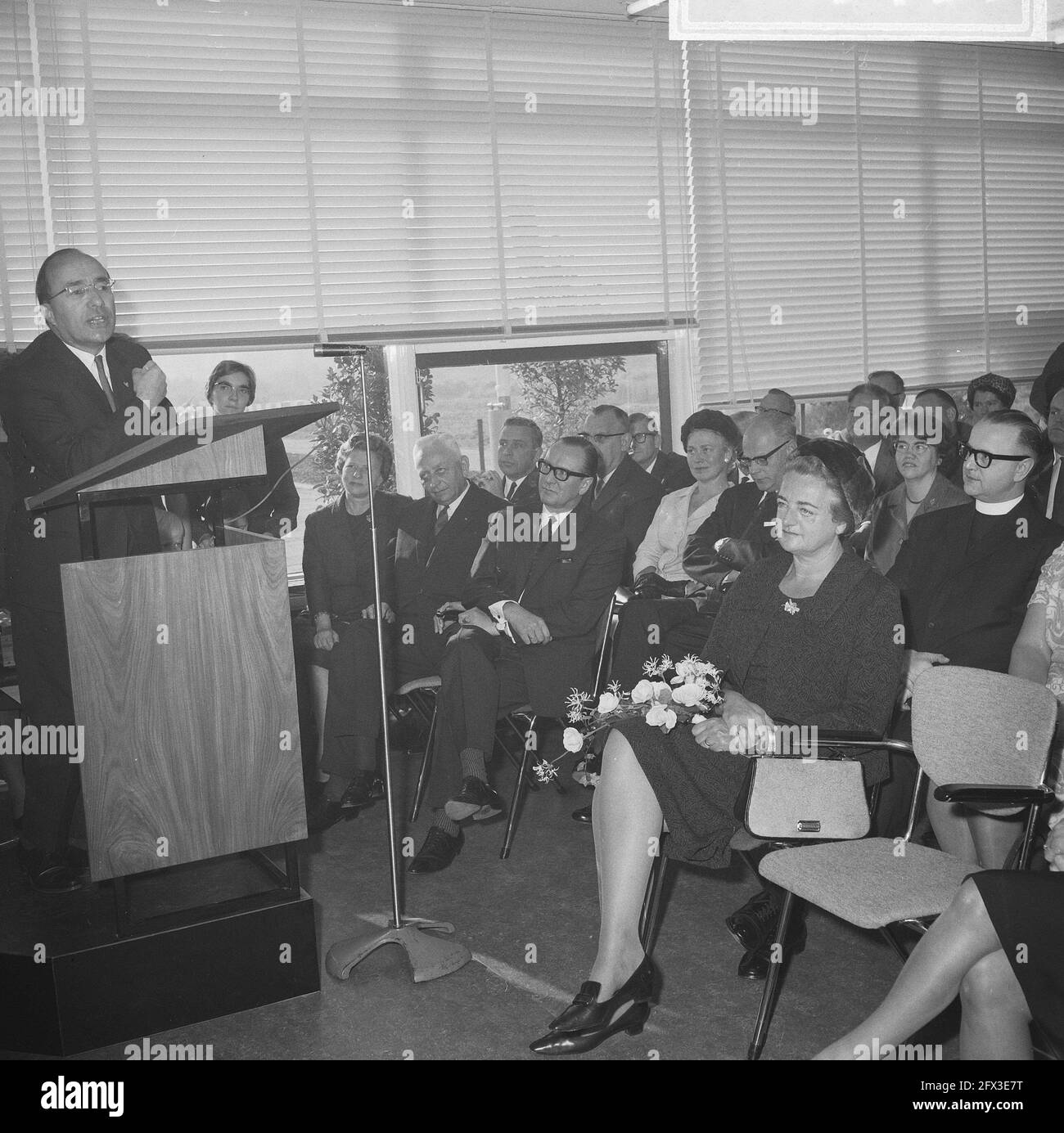 Prime Minister Cals during a speech while his wife listens, October 27 ...