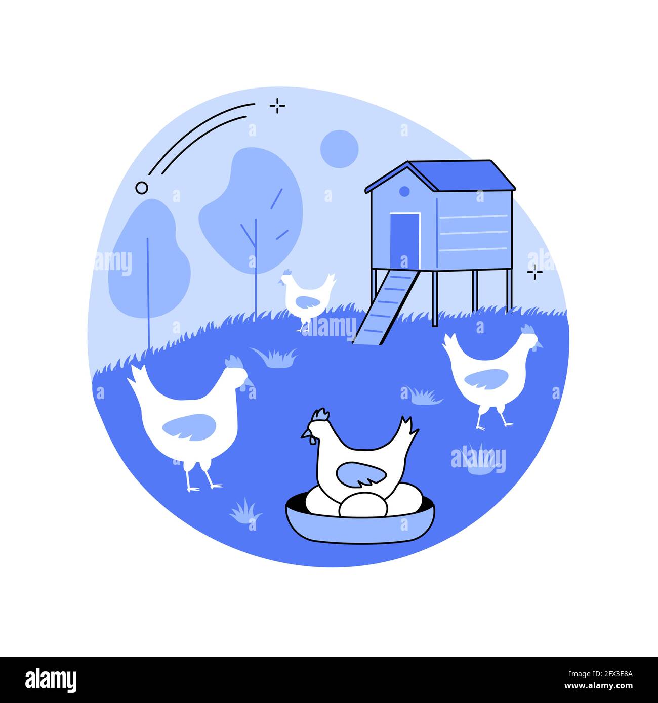 Happy free range hen Stock Vector Images - Alamy