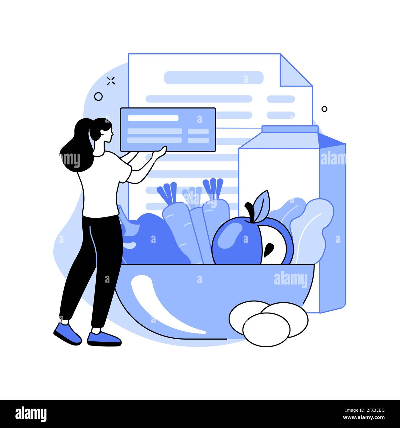 Food nutritional quality abstract concept vector illustration Stock ...