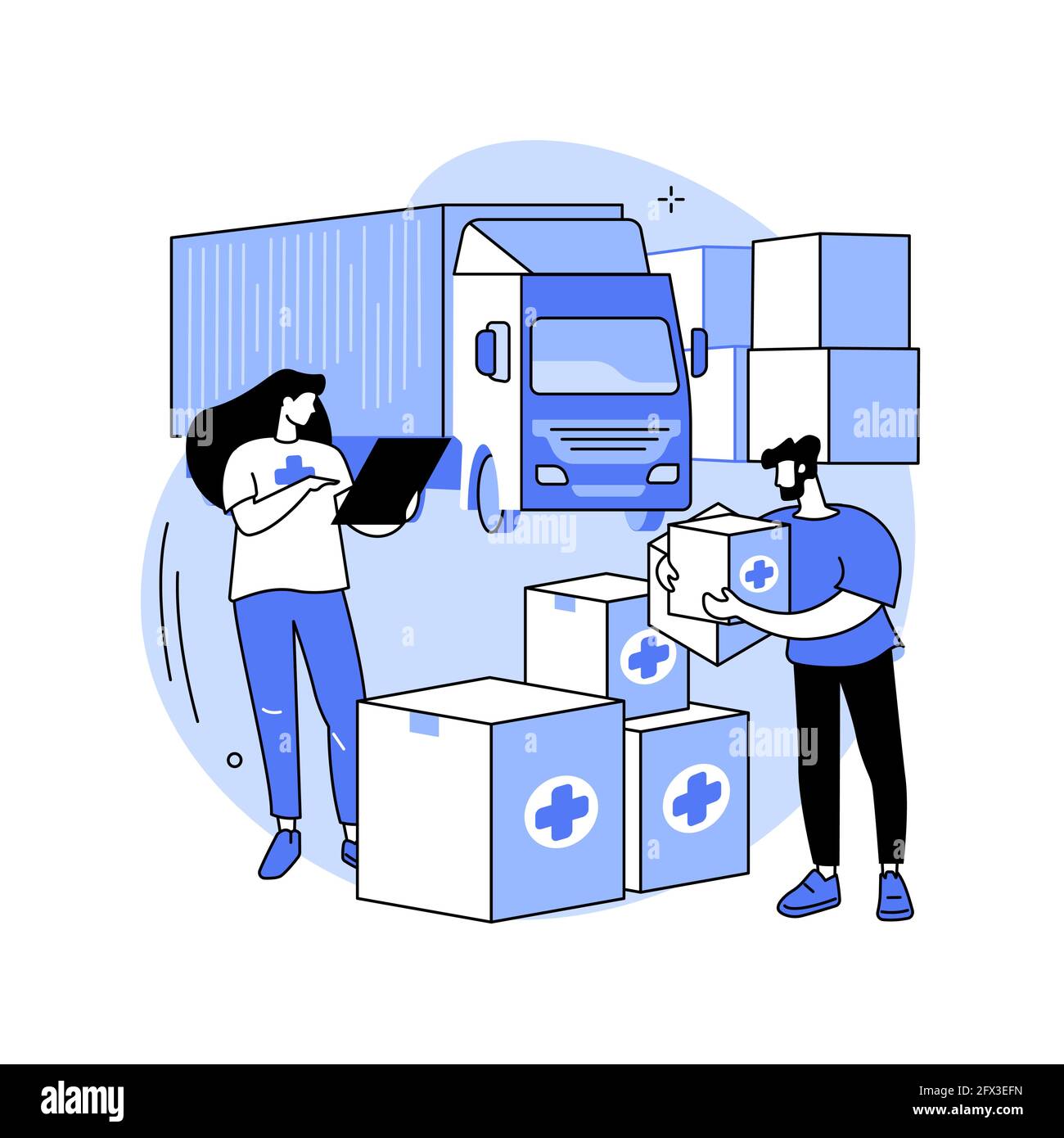 Humanitarian aid abstract concept vector illustration Stock Vector ...