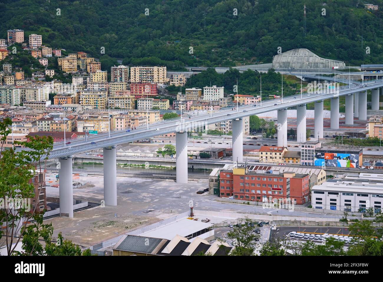 Aerial view concrete highway viaduct hi-res stock photography and ...