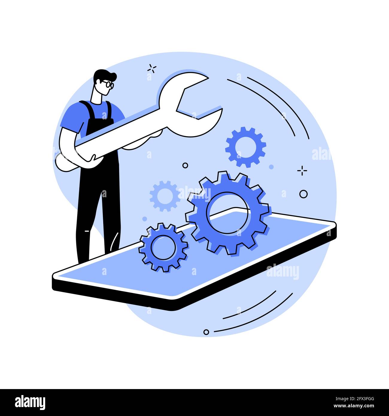 Smartphone repair abstract concept vector illustration Stock Vector ...