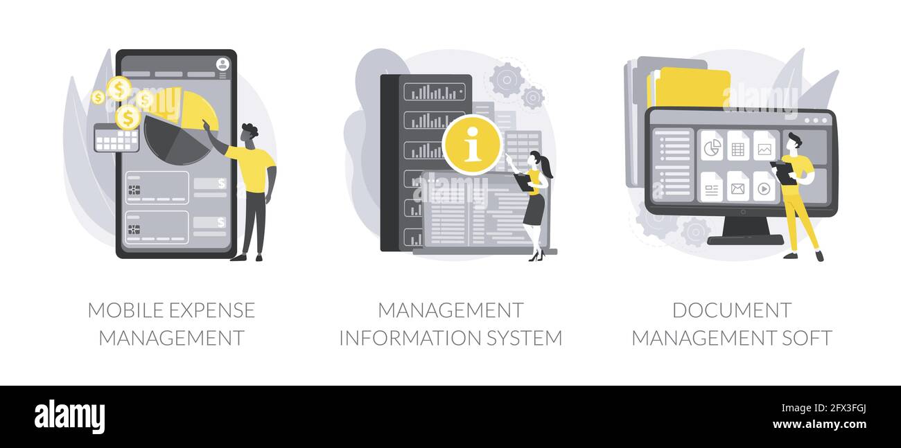 Data sharing and analysis abstract concept vector illustrations Stock ...