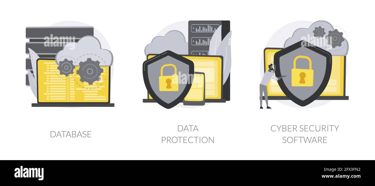 Cloud computing network safety abstract concept vector illustrations Stock Vector Image & Art ...