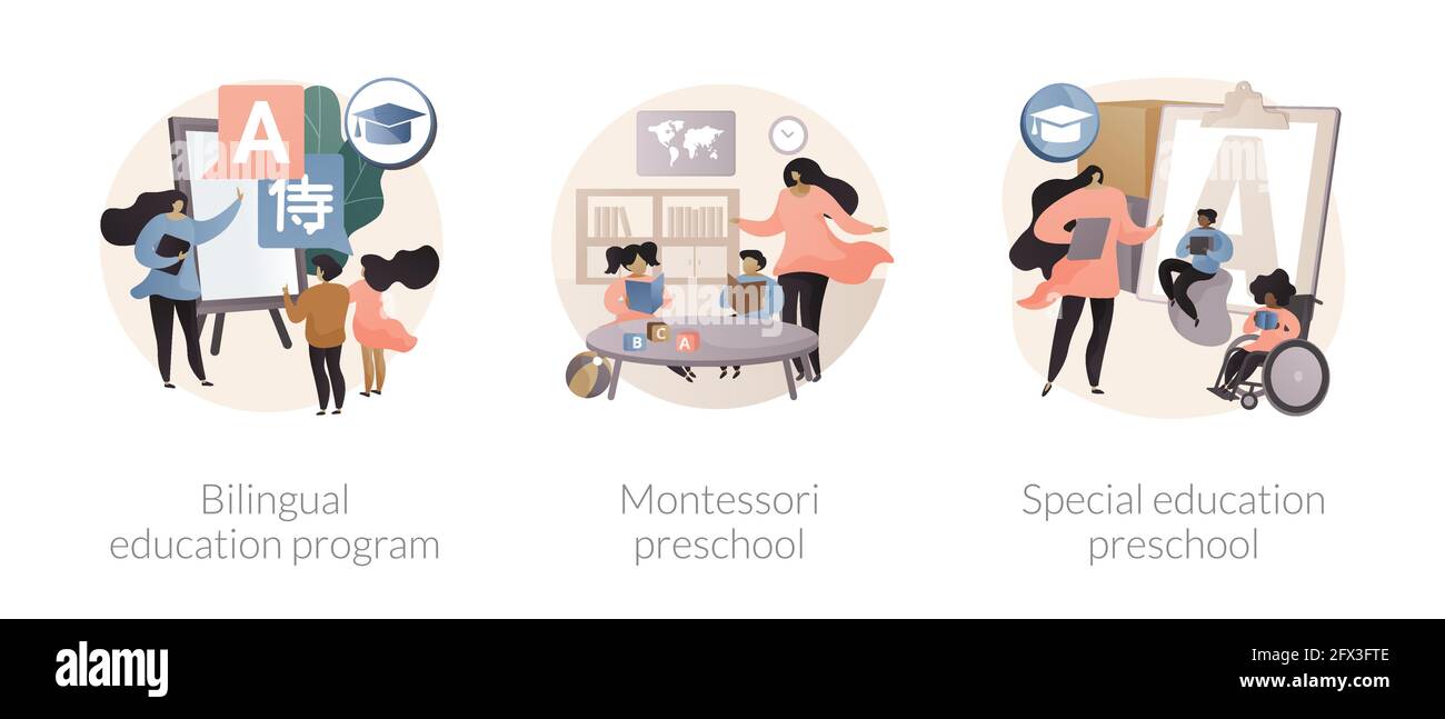 Early education program abstract concept vector illustrations Stock ...