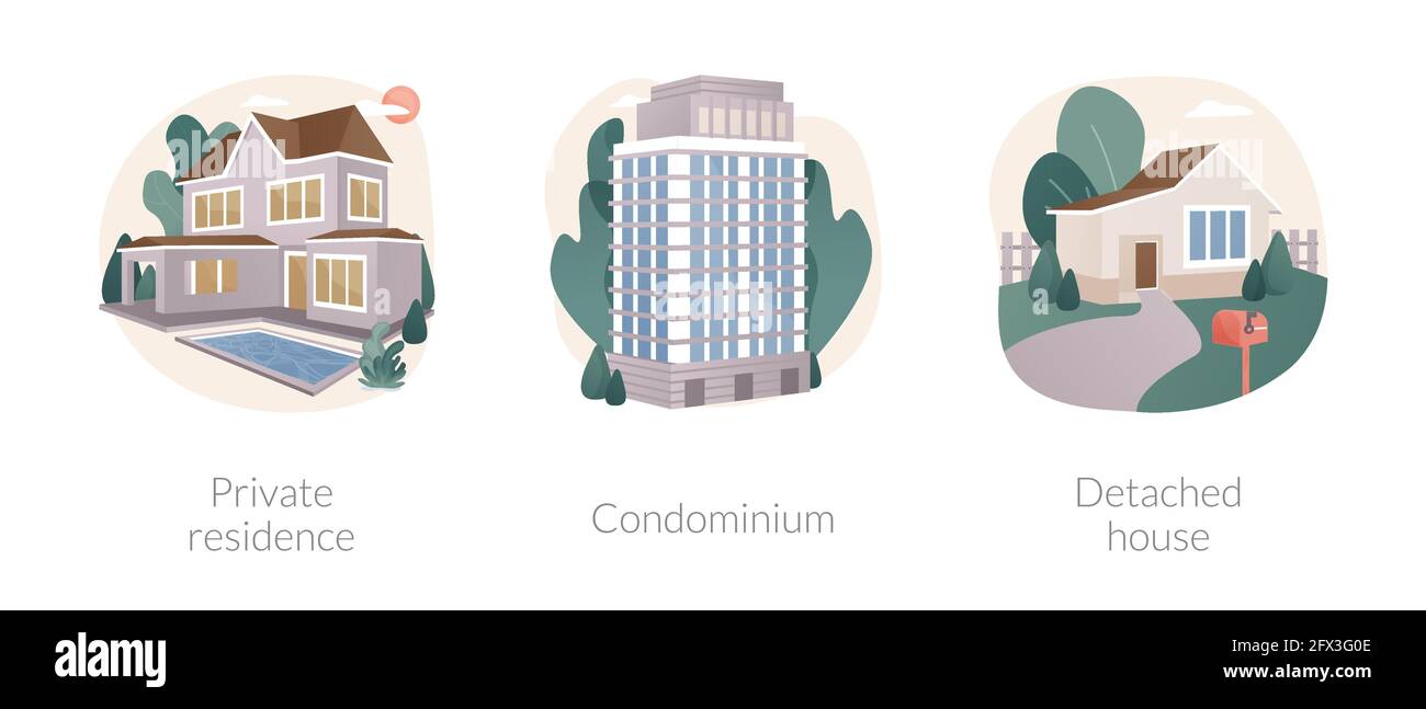 Single family home abstract concept vector illustrations Stock Vector ...