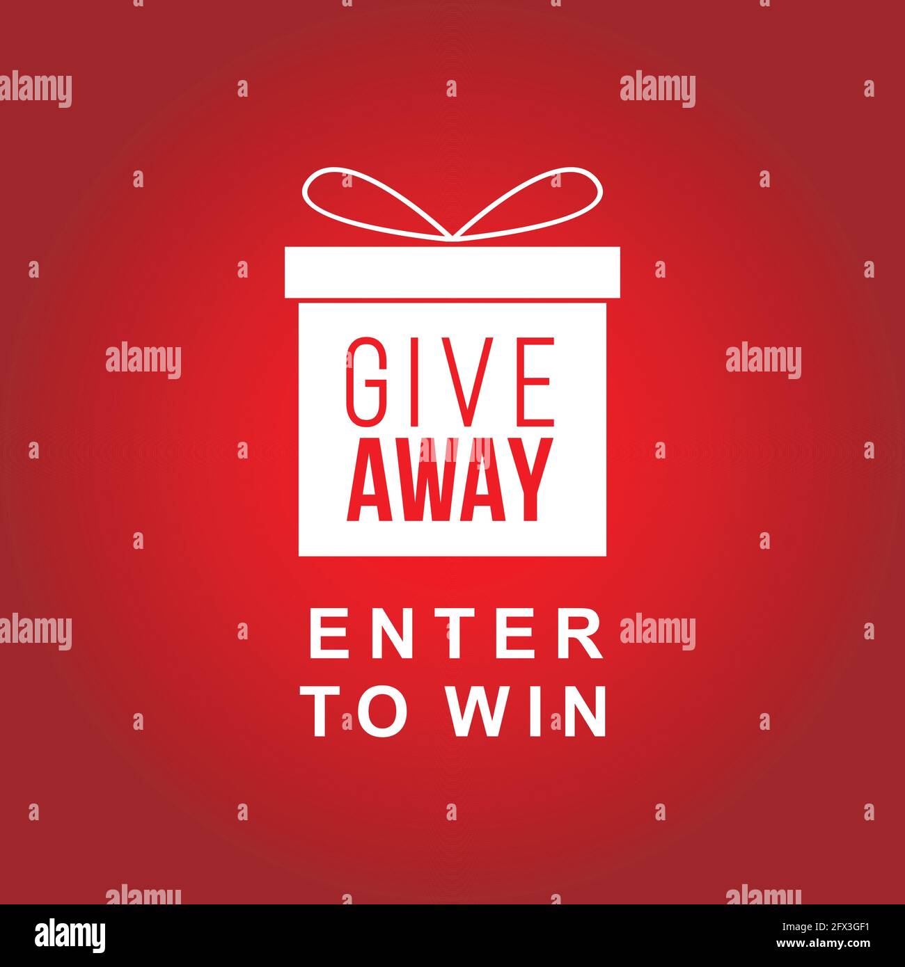 giveaway text in front of gift box icon clean style modern web Banner ...