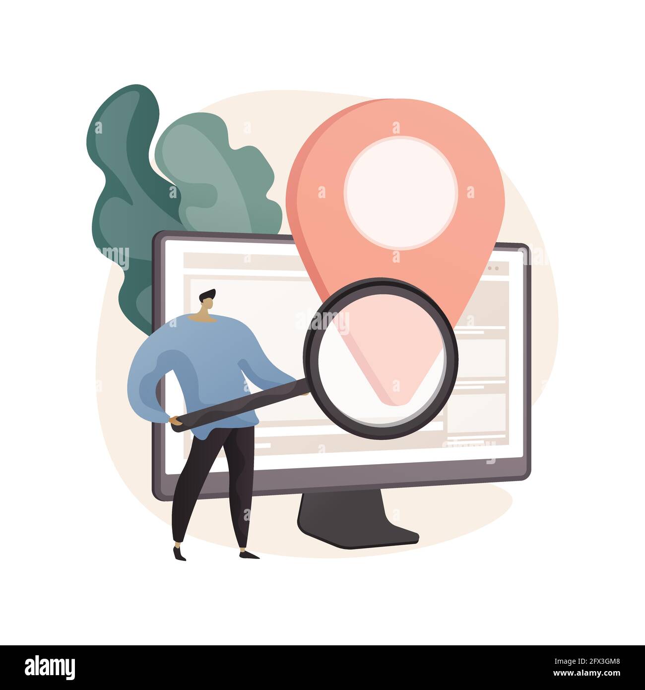 Local search optimization abstract concept vector illustration Stock ...