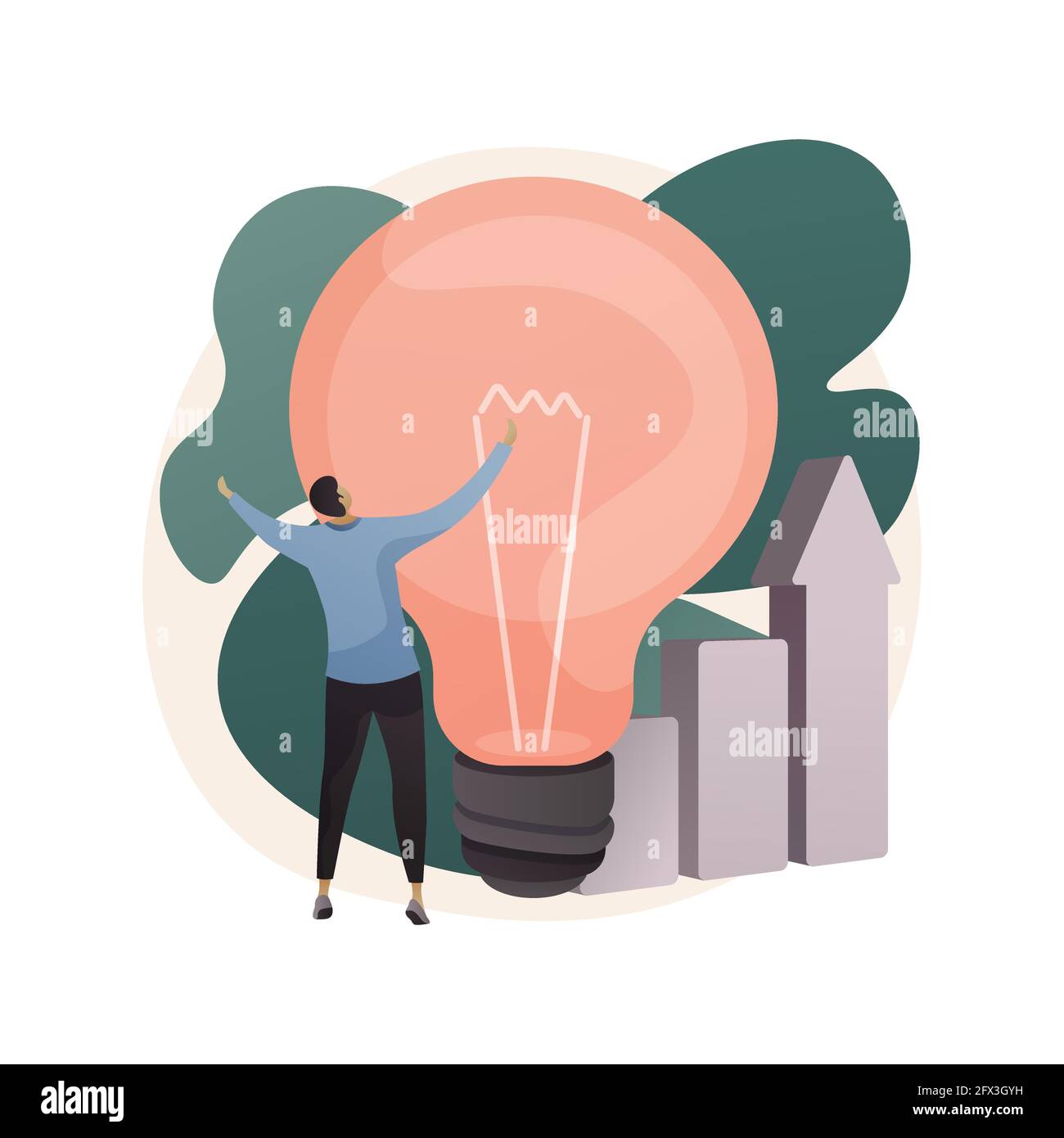 Creative idea abstract concept vector illustration Stock Vector Image ...