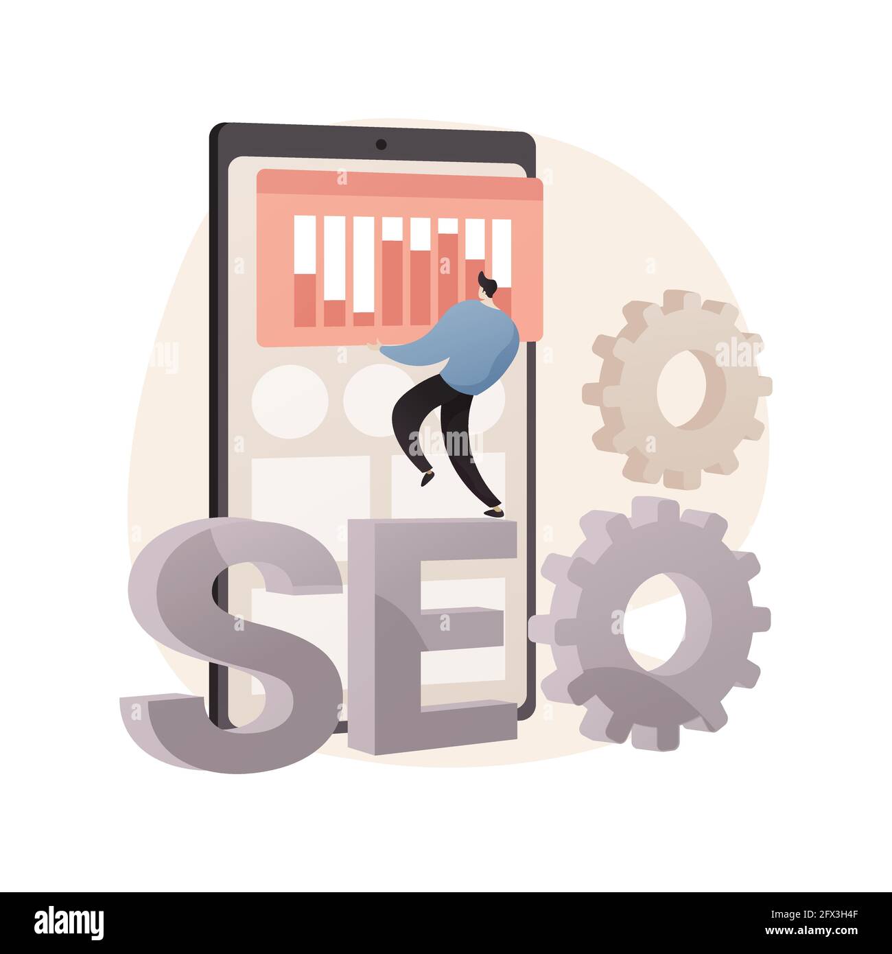 Mobile media optimization abstract concept vector illustration Stock ...