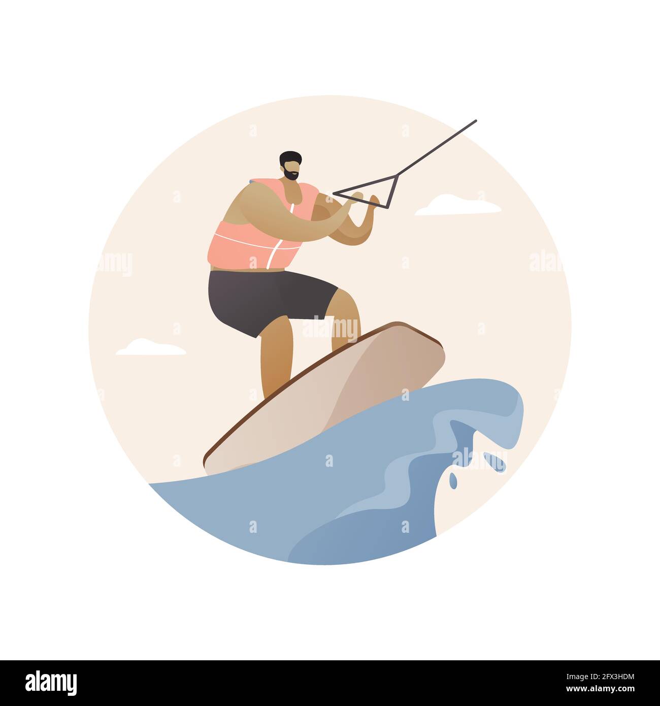 Wakeboarding abstract concept vector illustration Stock Vector Image ...