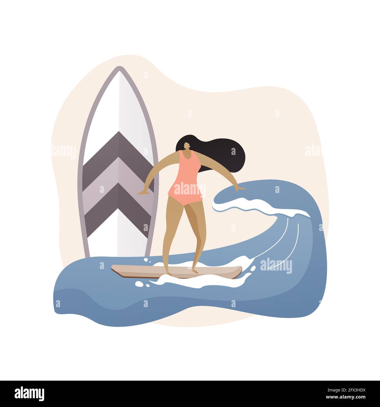 Surfing abstract concept vector illustration Stock Vector Image & Art ...