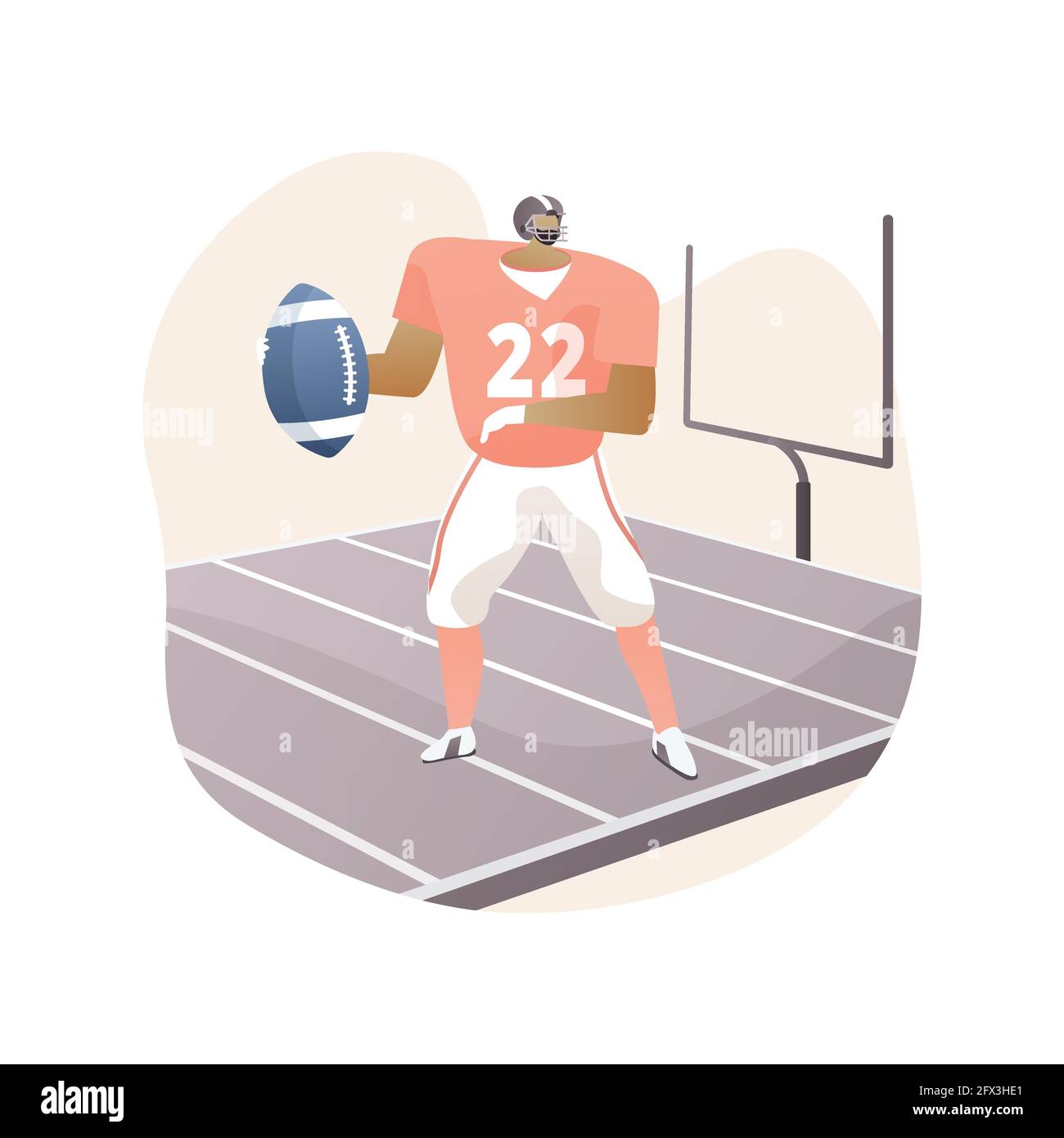 American football abstract concept vector illustration Stock Vector ...