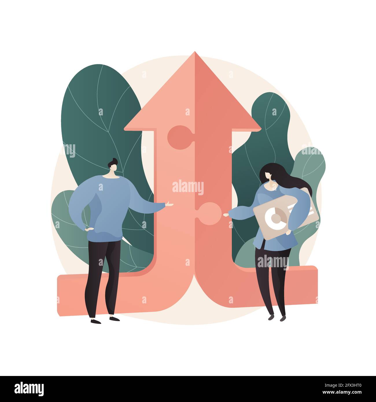 Cooperation abstract concept vector illustration Stock Vector Image ...