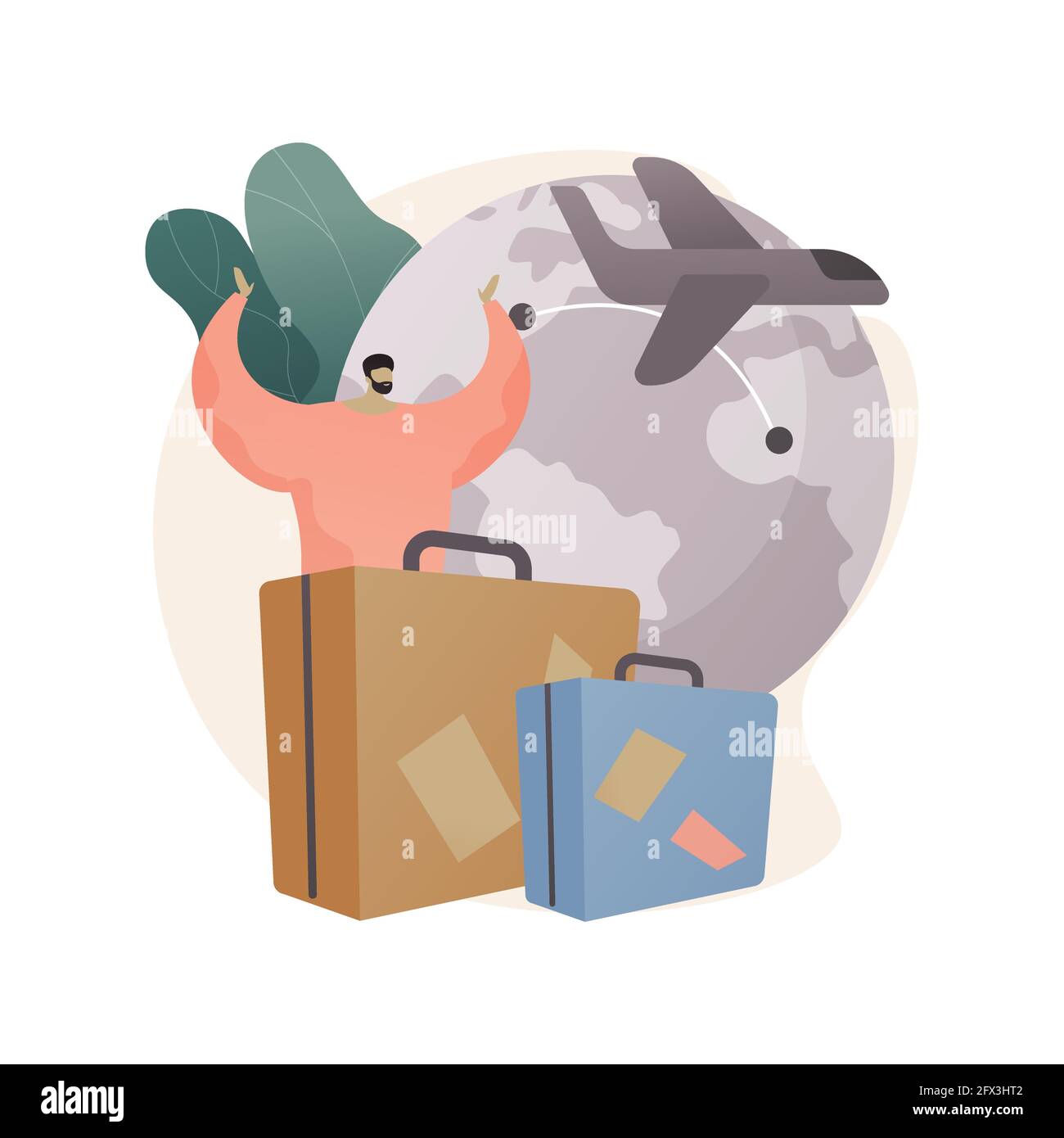 Traveling the world abstract concept vector illustration Stock Vector ...
