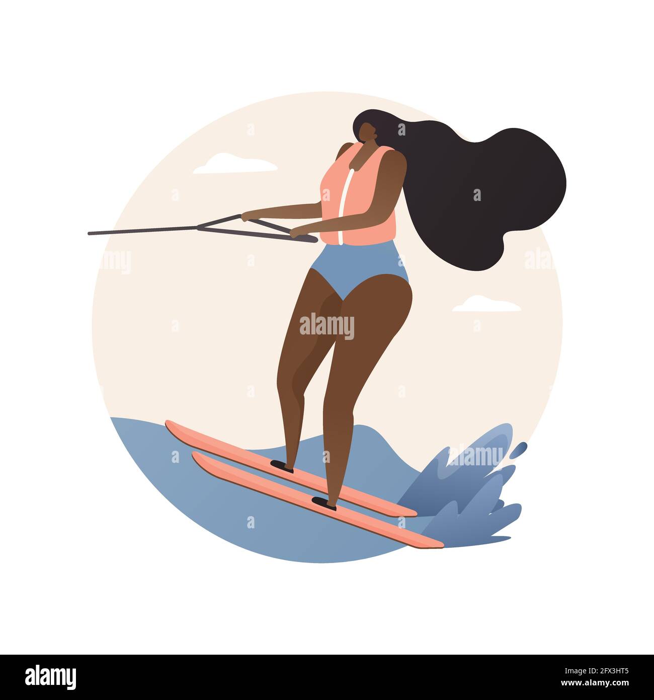 Water skiing abstract concept vector illustration Stock Vector Image ...