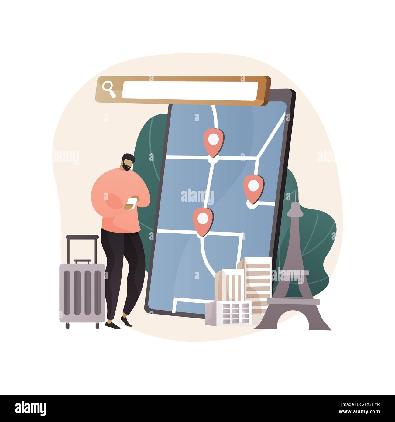 Tour navigator abstract concept vector illustration Stock Vector Image ...