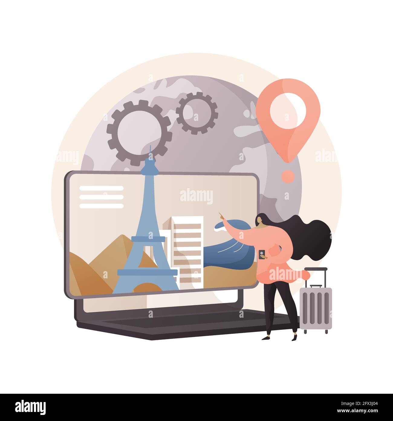 Smart tourism system abstract concept vector illustration Stock Vector ...