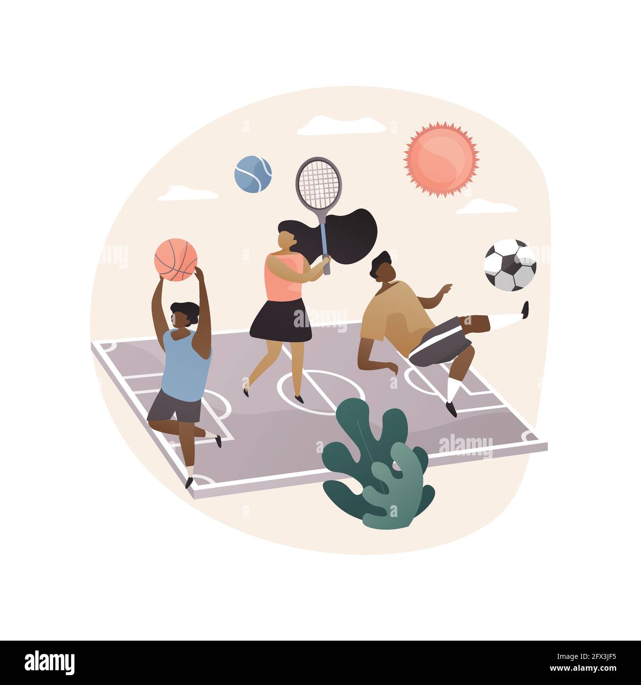 Sport summer camp abstract concept vector illustration Stock Vector ...