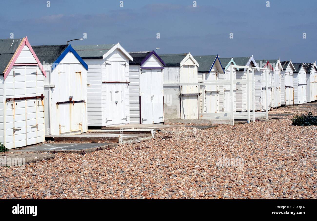 Beach huts at Ferring, West Sussex, England Stock Photo - Alamy