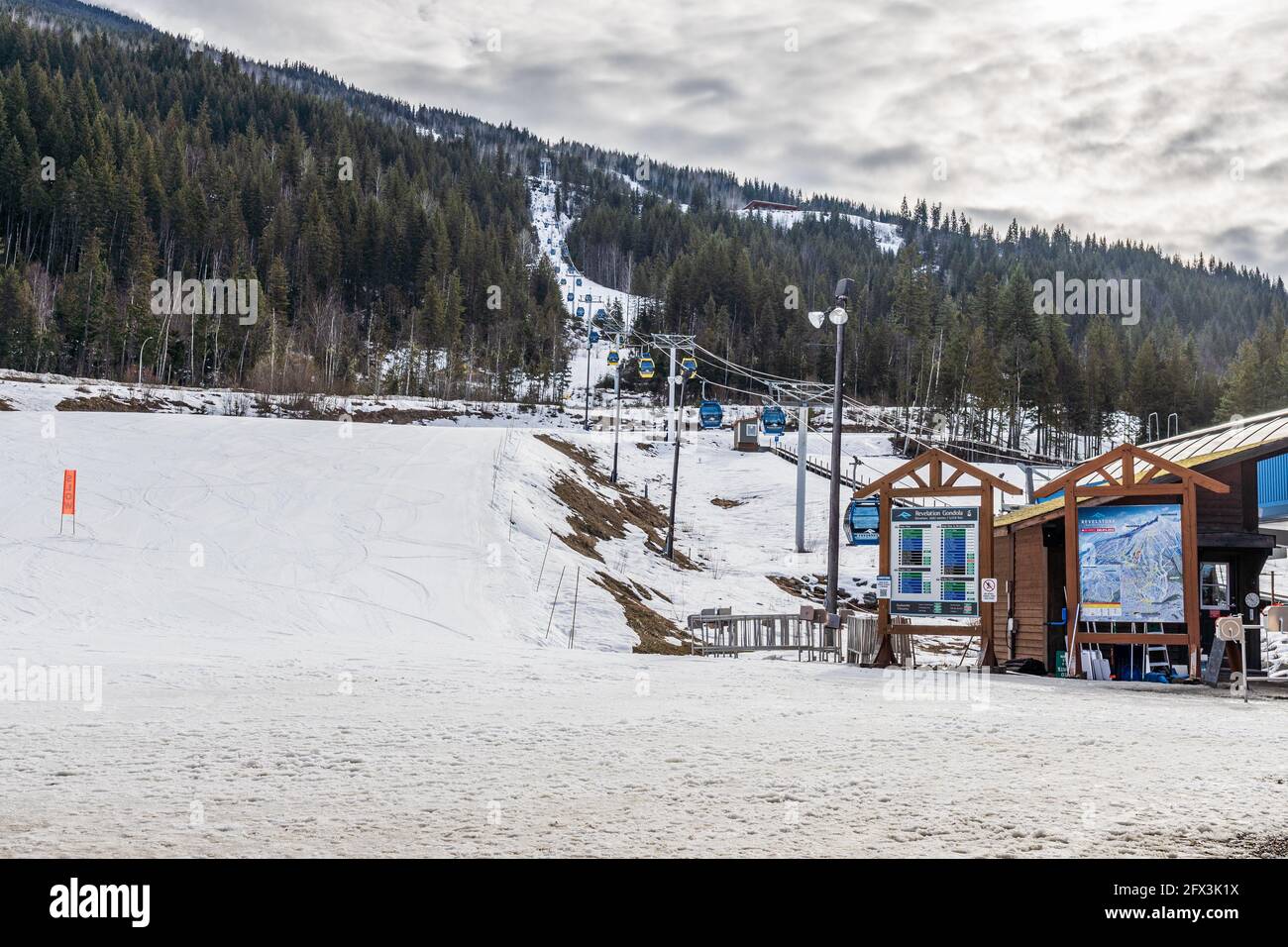 REVELSTOKE, CANADA - MARCH 15, 2021: revelation gondola at ski resort ...