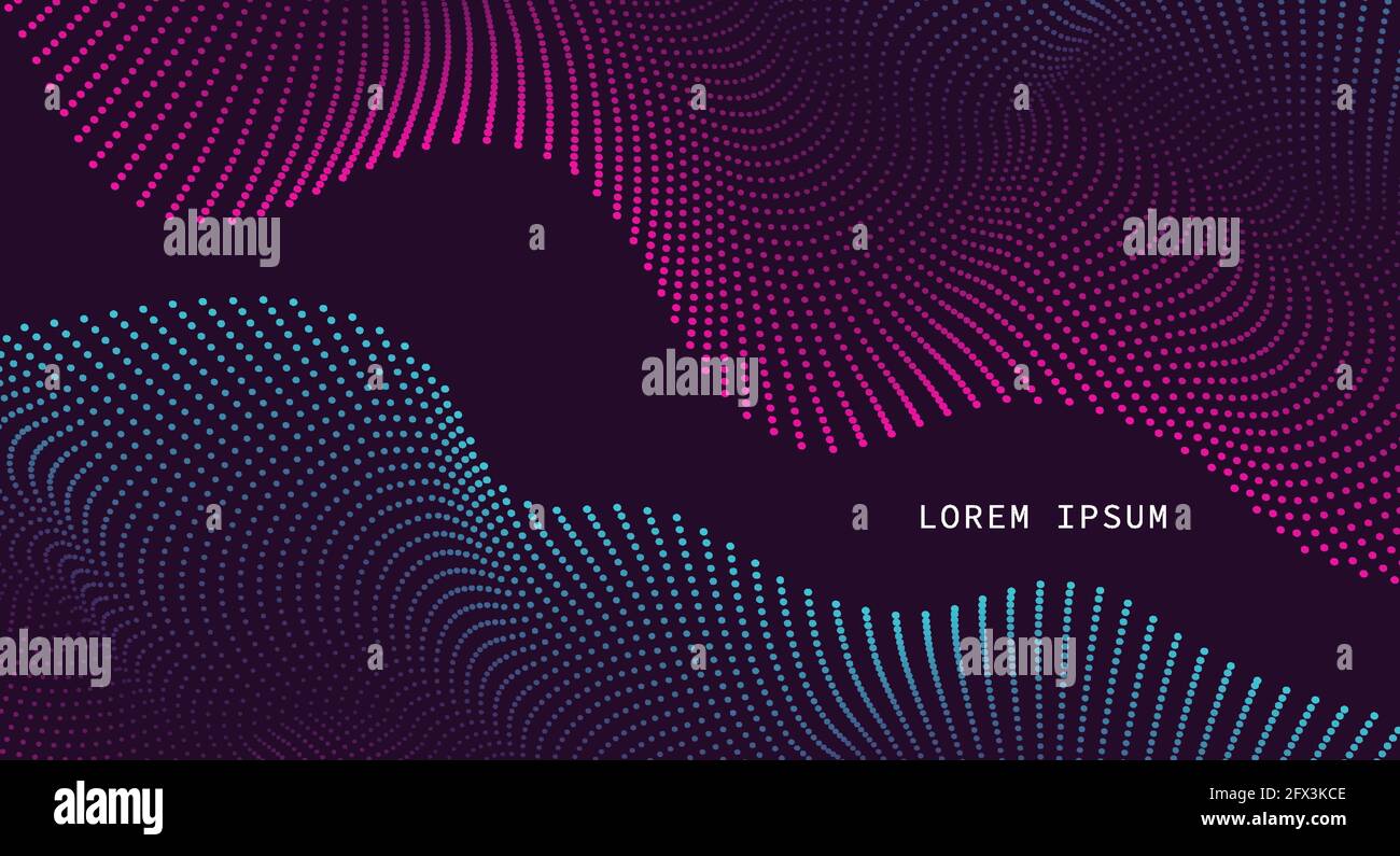 Vector background with color abstract wave dots Stock Vector Image & Art - Alamy