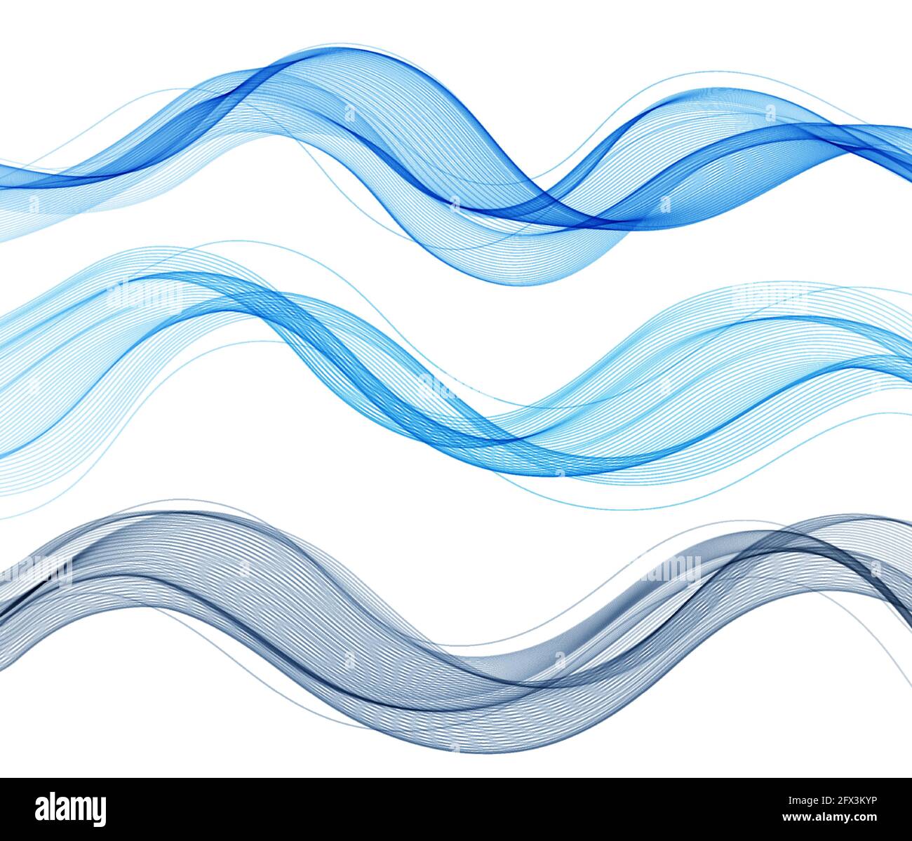 Vector abstract colorful flowing wave lines isolated on white ...